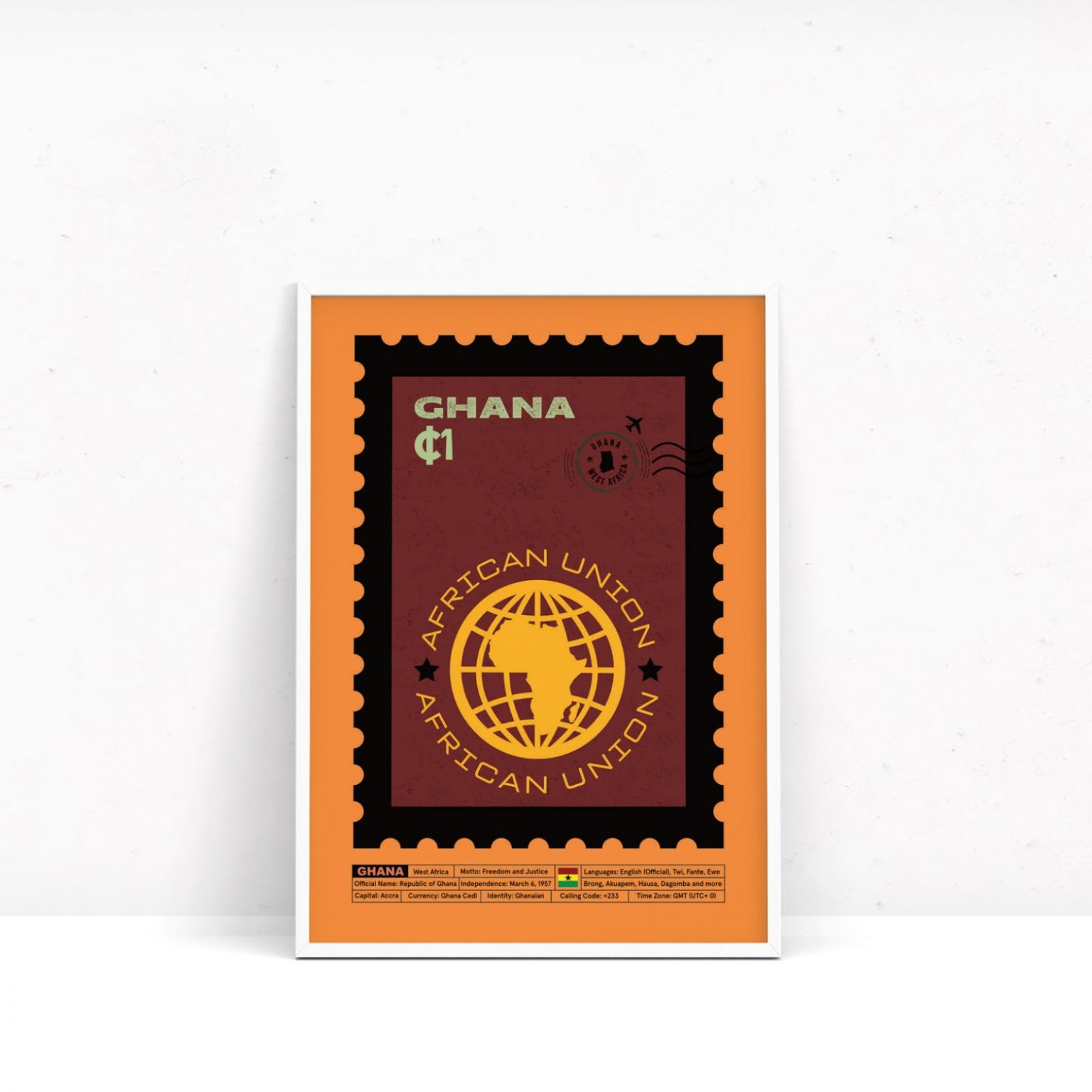 Ghana Postal Stamp Print Collection / peopleofdesign